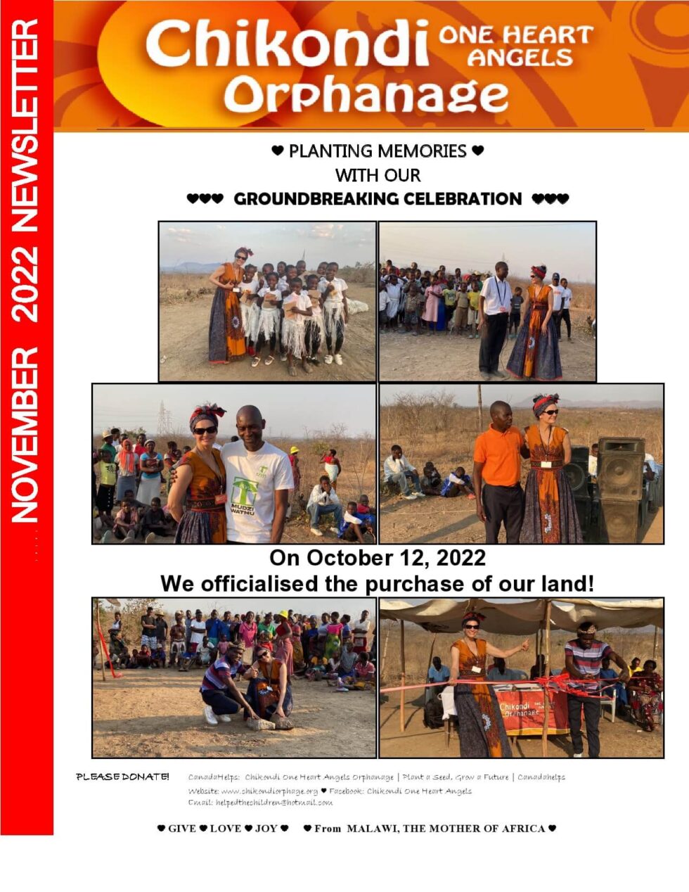 Newsletter November 2022 | Chikondi Orphanage